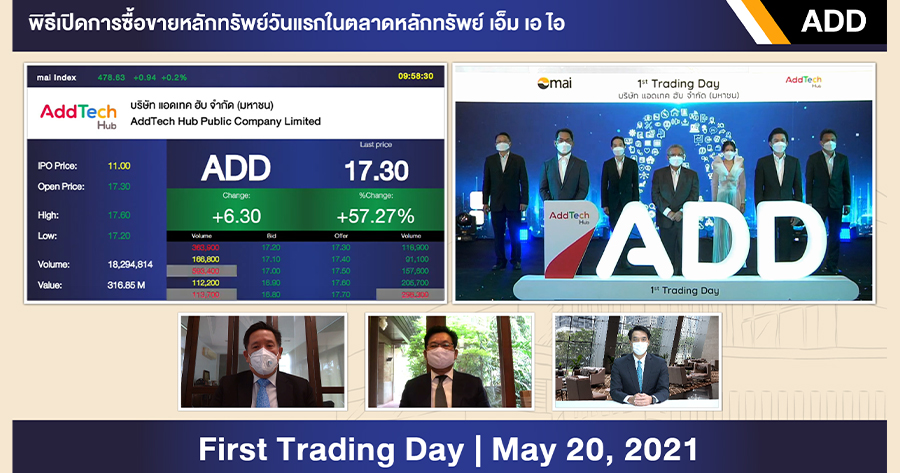 ADD เทรดวันแรกพุ่งเหนือจอง 57% มุ่งขยายธุรกิจสร้างโอกาสเติบโต ตอกย้ำ ...