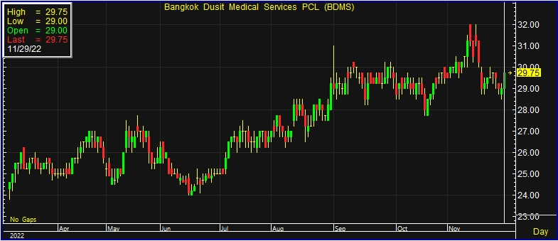 BDMS ดีด 3% โบรกชี้กำไร Q4 โตเด่น อานิสงส์ผู้ป่วยไทย-ต่างชาติเพิ่มขึ้น
