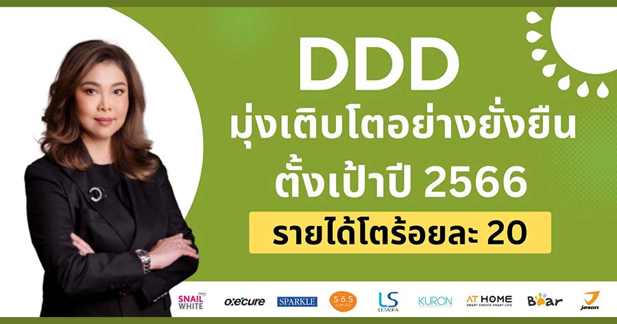 DDD รุกกลยุทธ์ 4 ด้าน ดันเป้ารายได้ปี 66 โตกว่า 20%